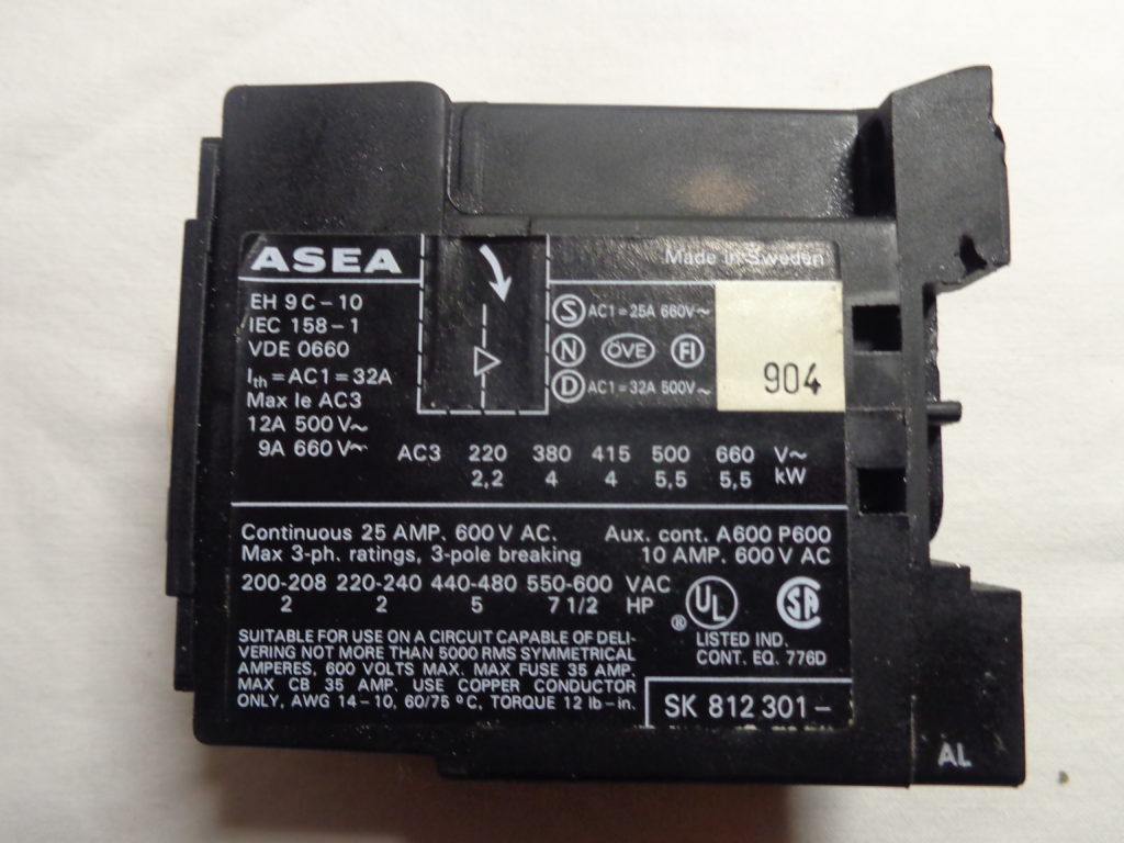 ASEA EH 9C - 10 Schütz 220V 50/60Hz - Michl's Onlineshop OG
