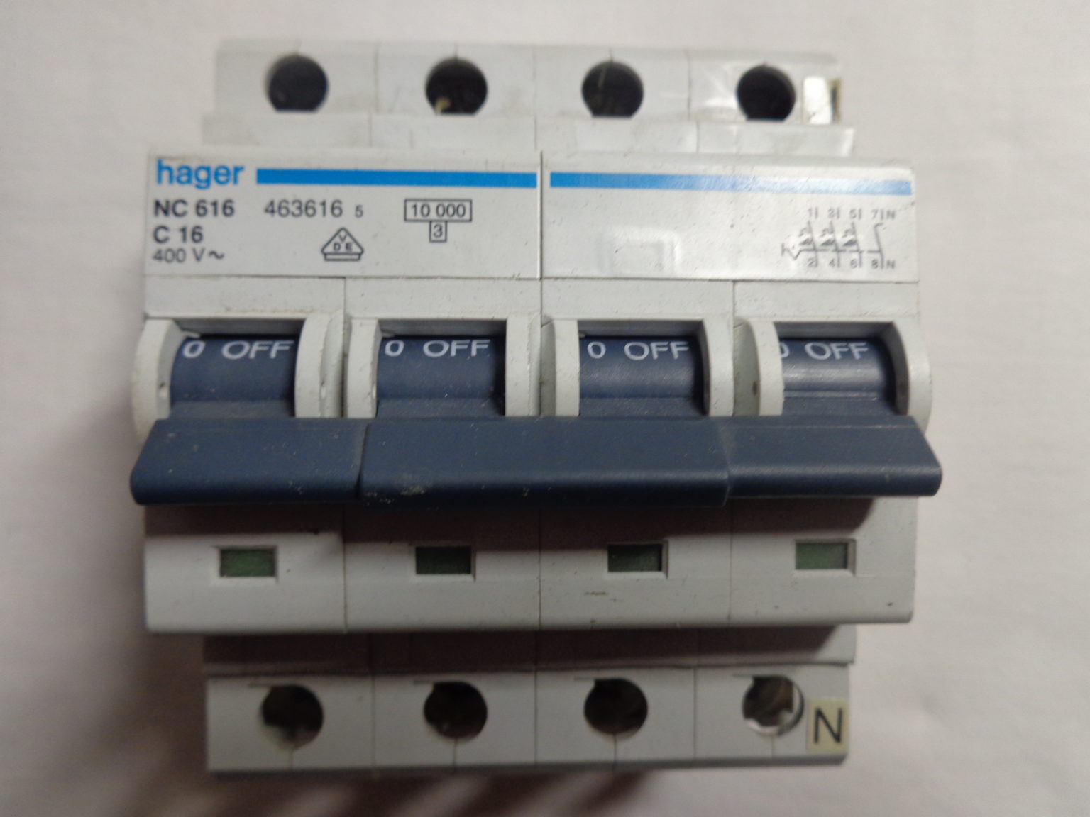 Hager NC 616 C16 3/N Sicherungsautomaten - Michl's Onlineshop OG