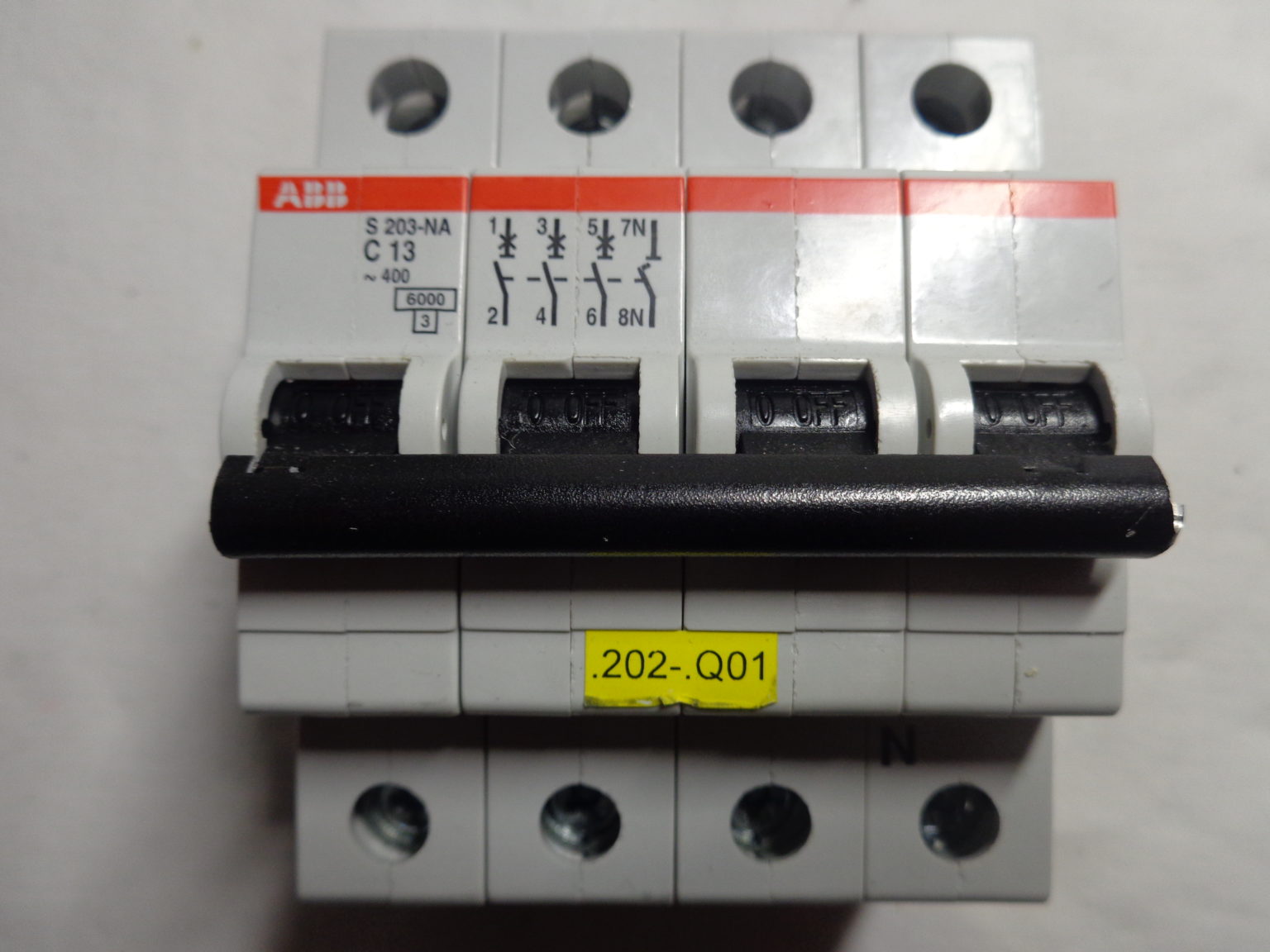 ABB S203-NA C13 3/N Sicherungsautomat 6kA 2CD S253 103 R0134 GB10963 - Michl's Onlineshop OG