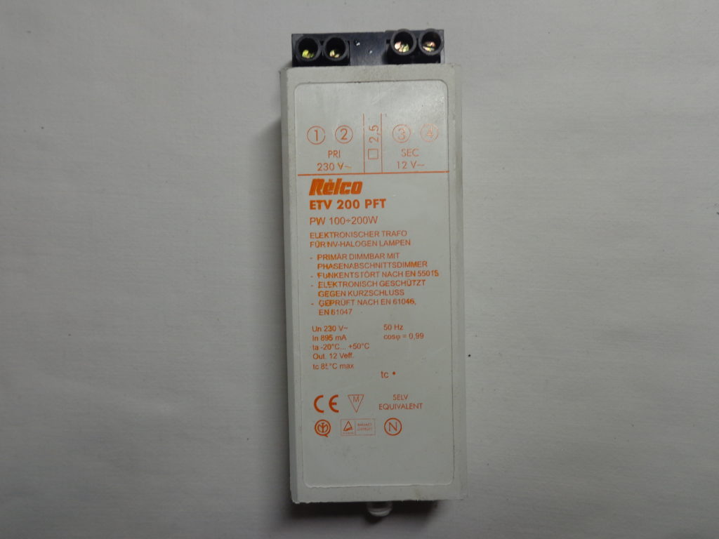 Relco Elektronischer Transformator Relco ETV 200 PFT Trafo Halogen 12V ...
